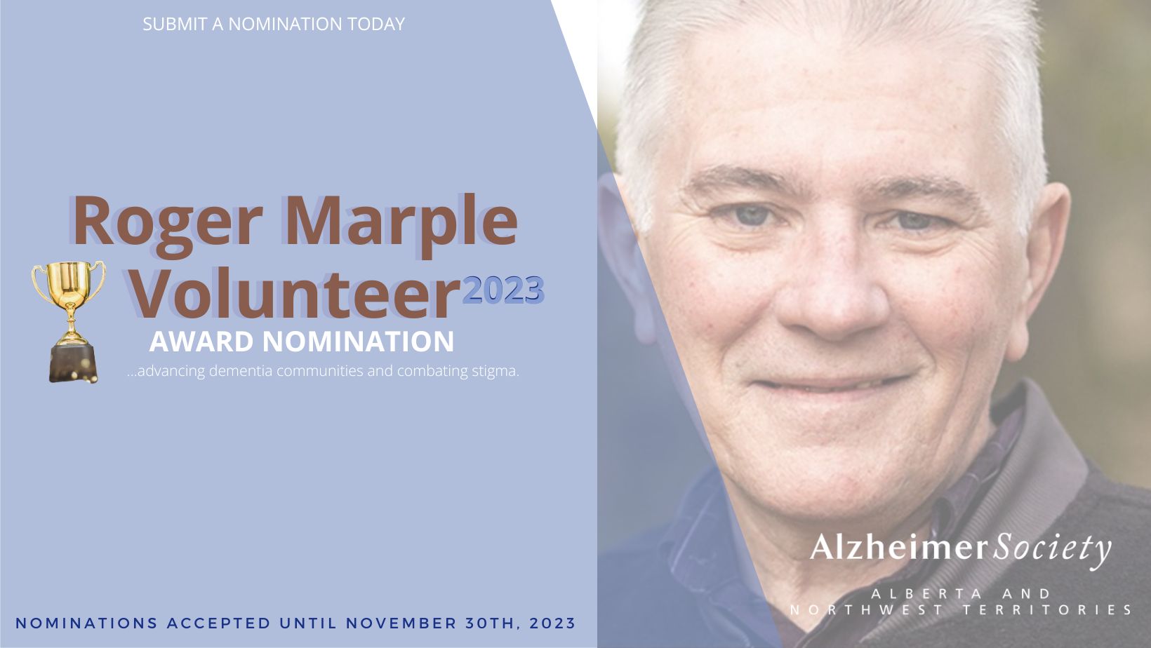 Roger Marple Volunteer Award | Alzheimer Society of Alberta and ...