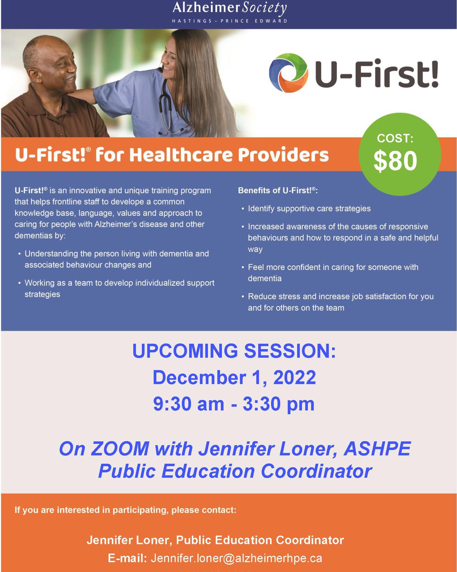U-First for Professionals | Alzheimer Society of Hastings-Prince Edward