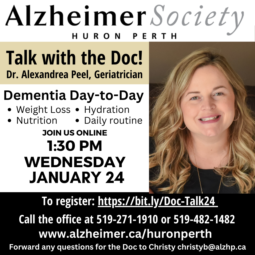 Talk with the Doc! | Alzheimer Society Huron Perth